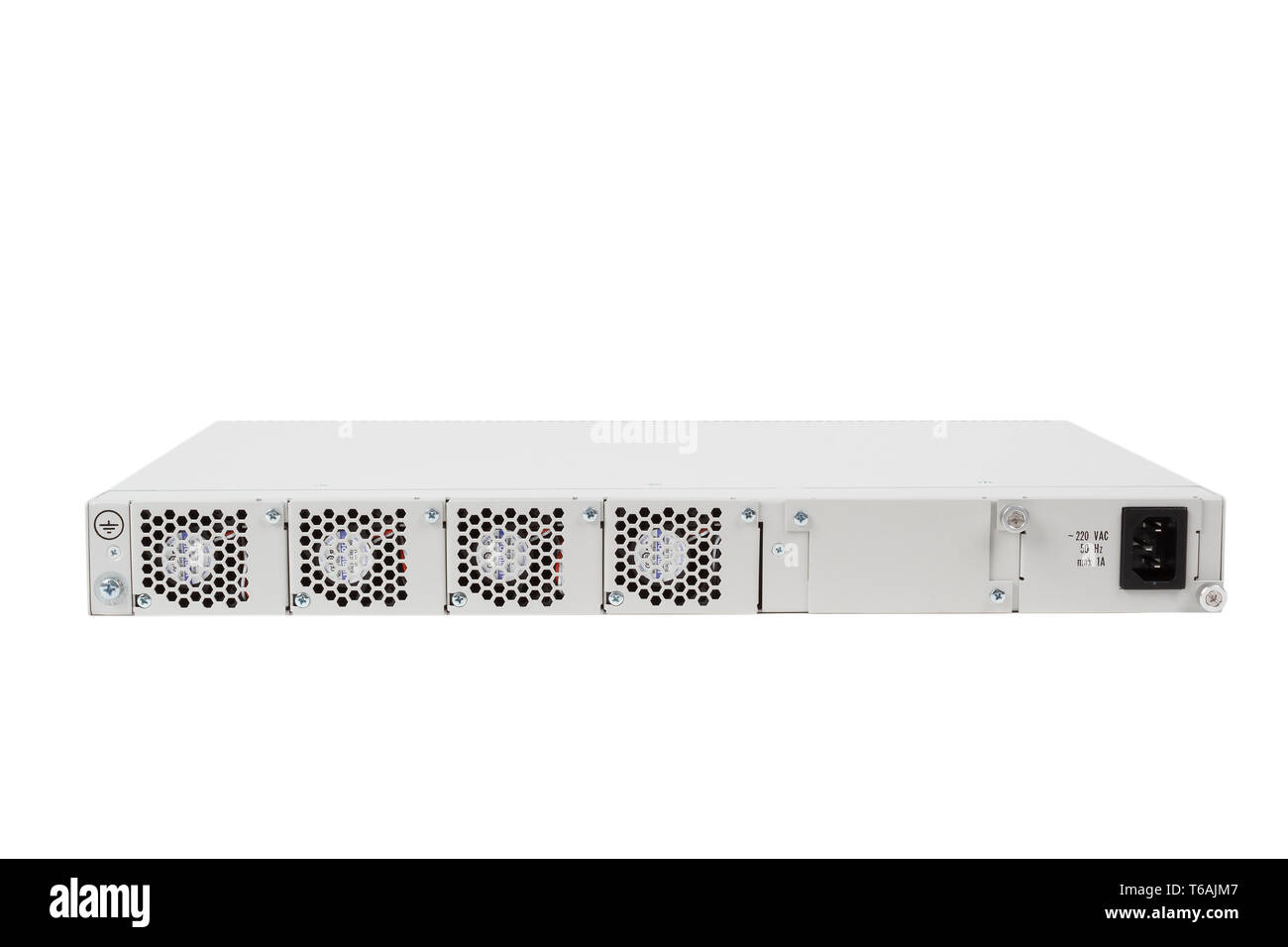 back of Gigabit Ethernet switch with SFP slot Stock Photo - Alamy