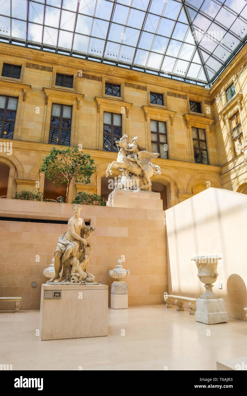 Cour marly in louvre museum hi-res stock photography and images - Alamy