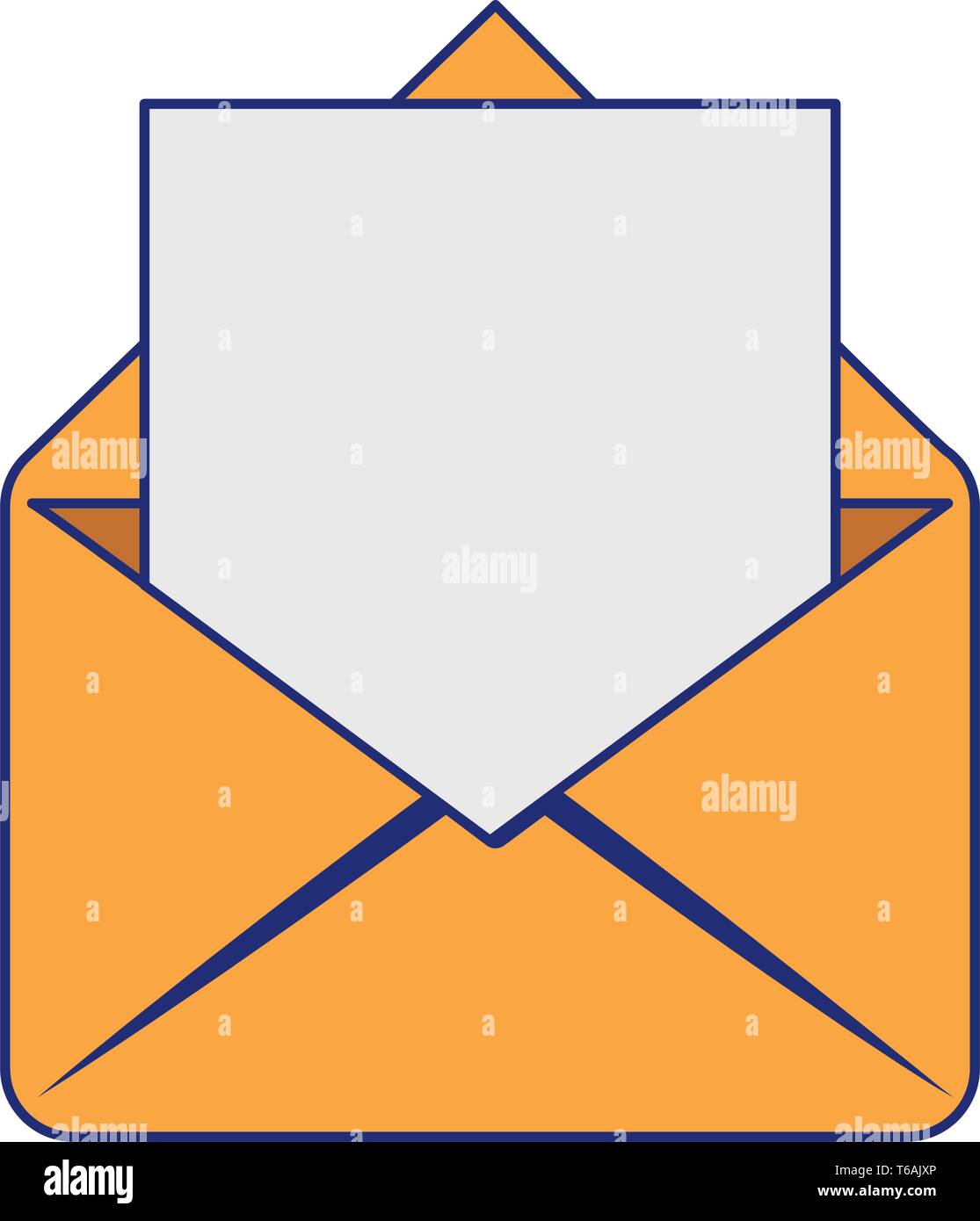 envelope icon cartoon blue lines Stock Vector Image & Art - Alamy