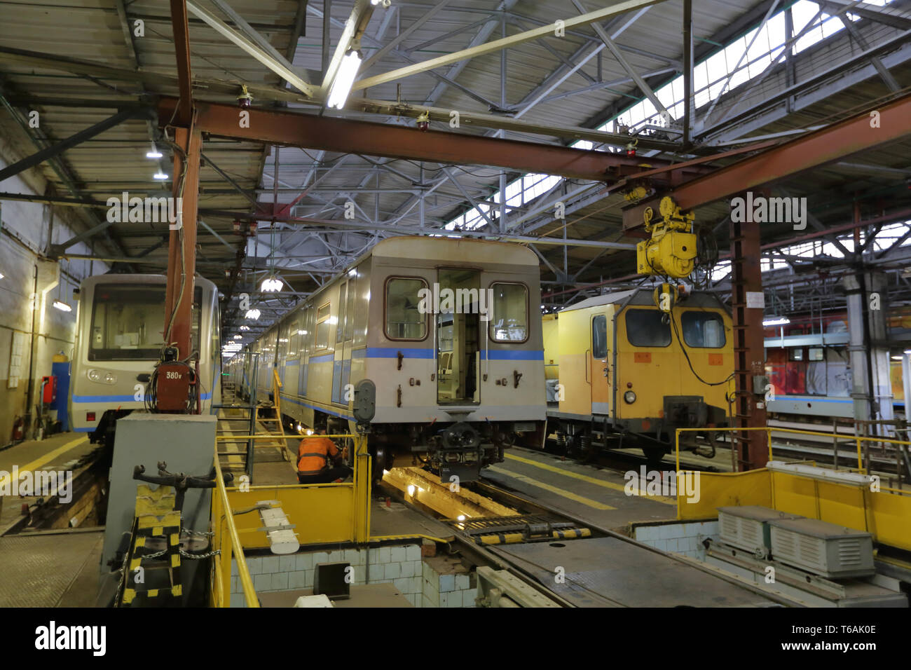 Subway repair depot Stock Photo - Alamy