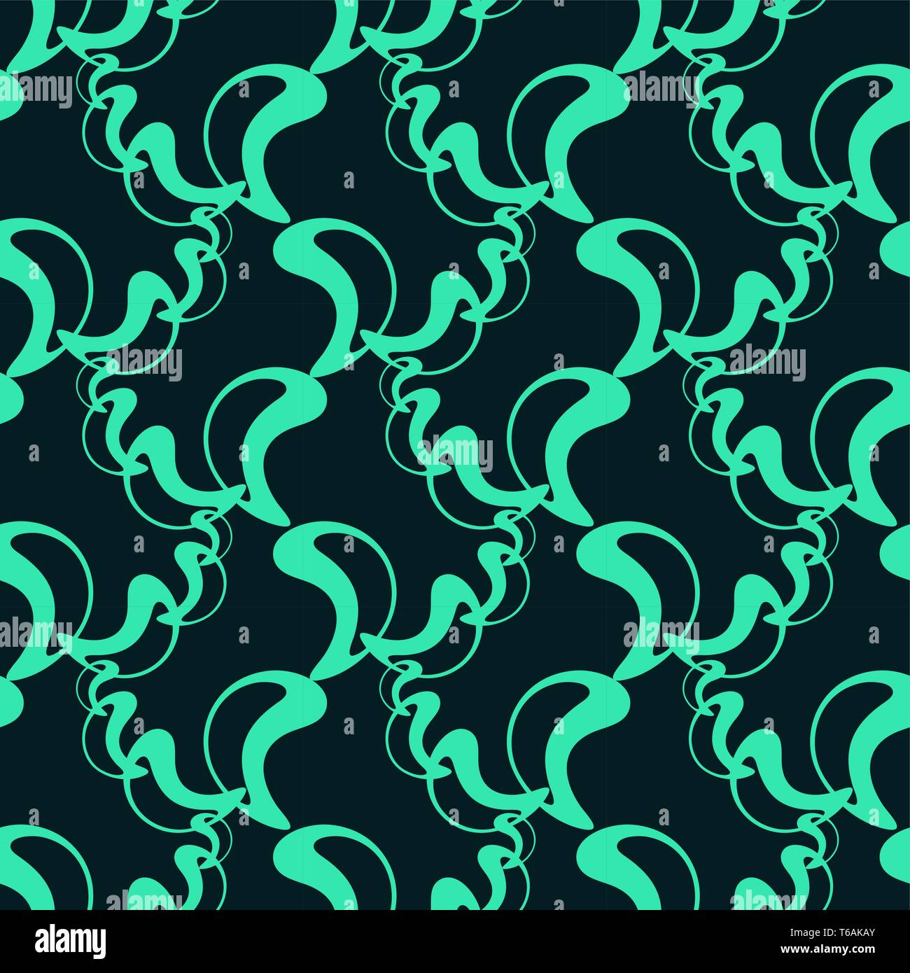 Abstract vector elements on midnight pattern. Vintage seamless design ...