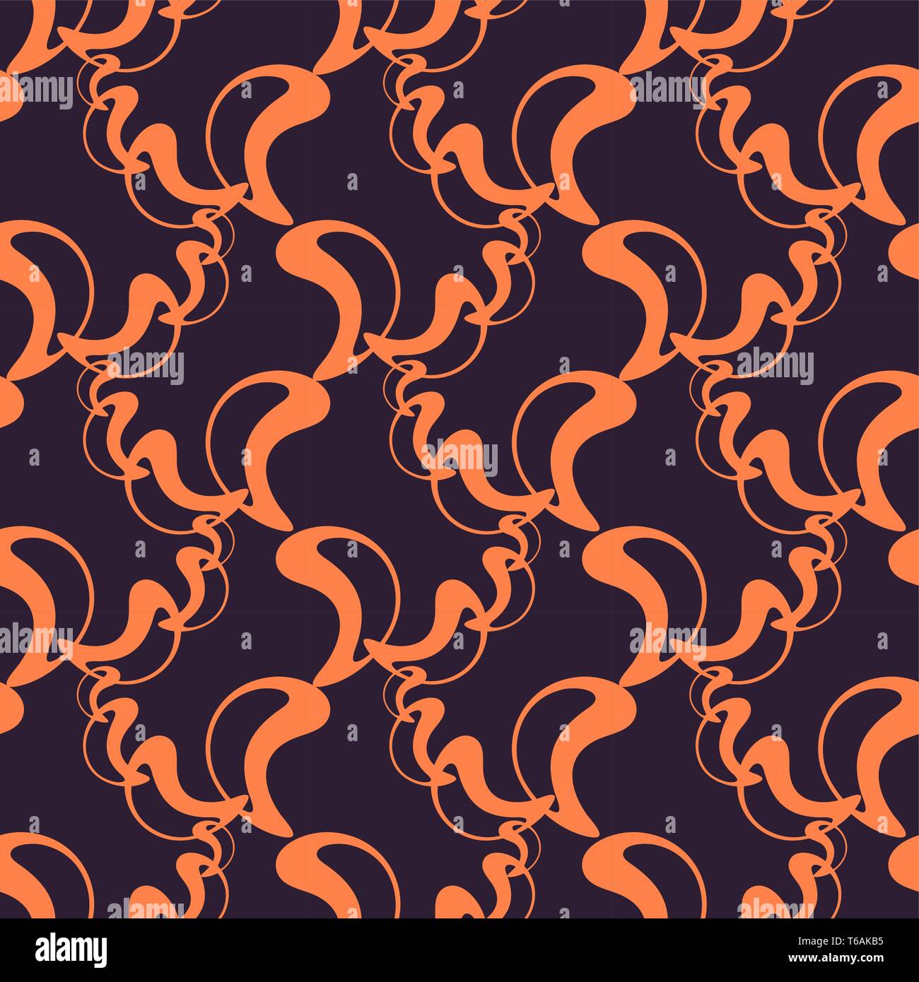 Abstract vector elements on heat pattern. Vintage seamless design for ...