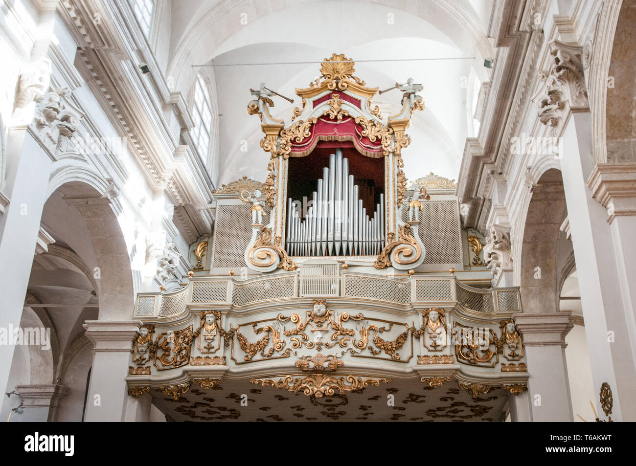 Ornate Organ in Church in Prague Stock Photo - Alamy