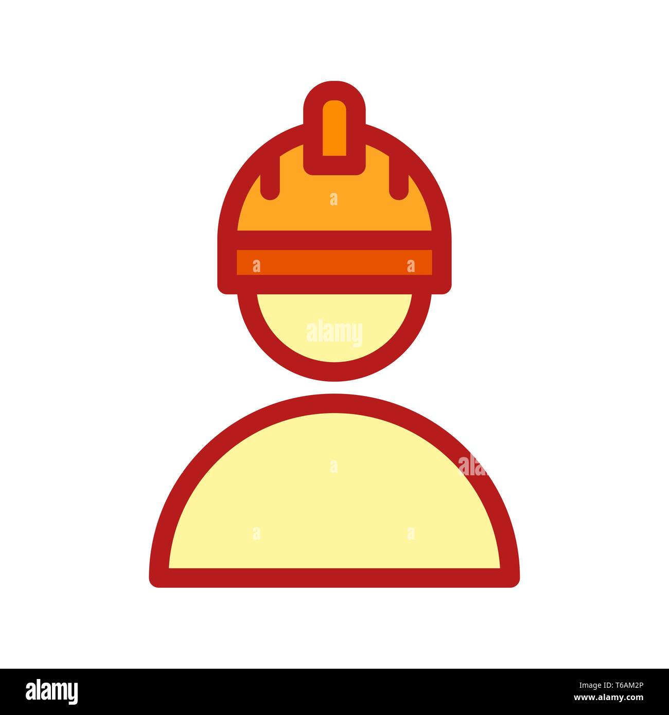 Labor Day Helm Helmet Protection Worker Miner Vector Flat Color Icons ...