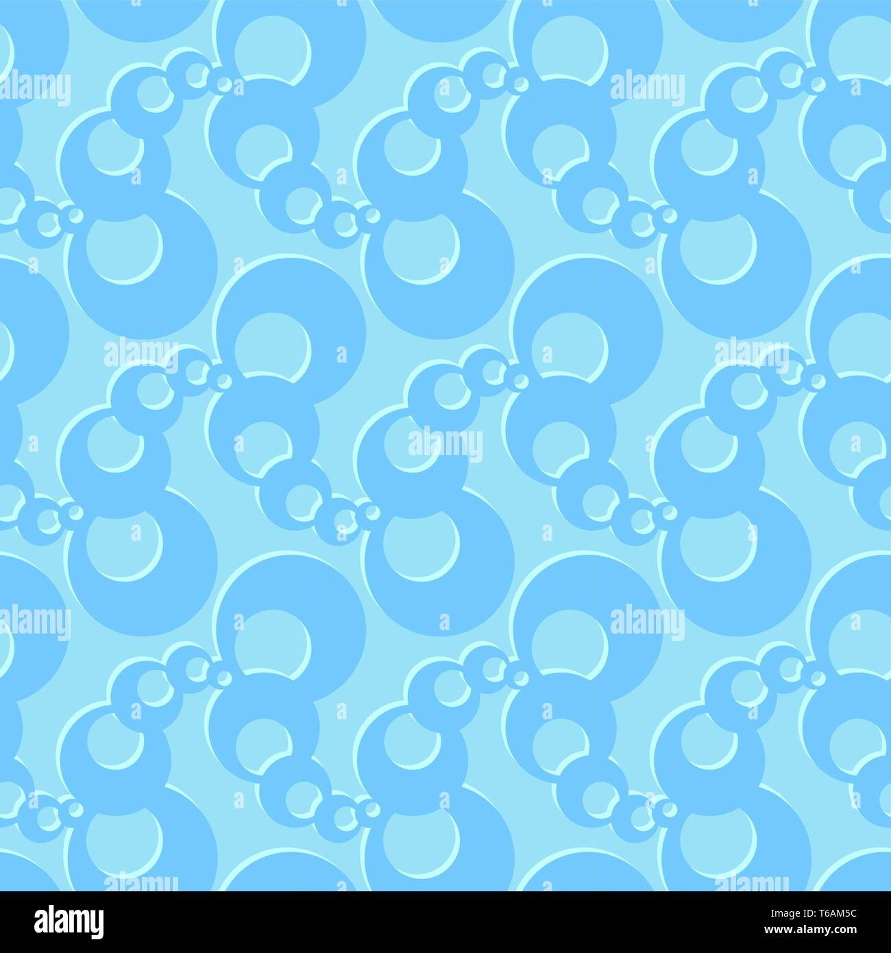 Abstract colorful chains of bubbles on vector pattern. Geometric ...
