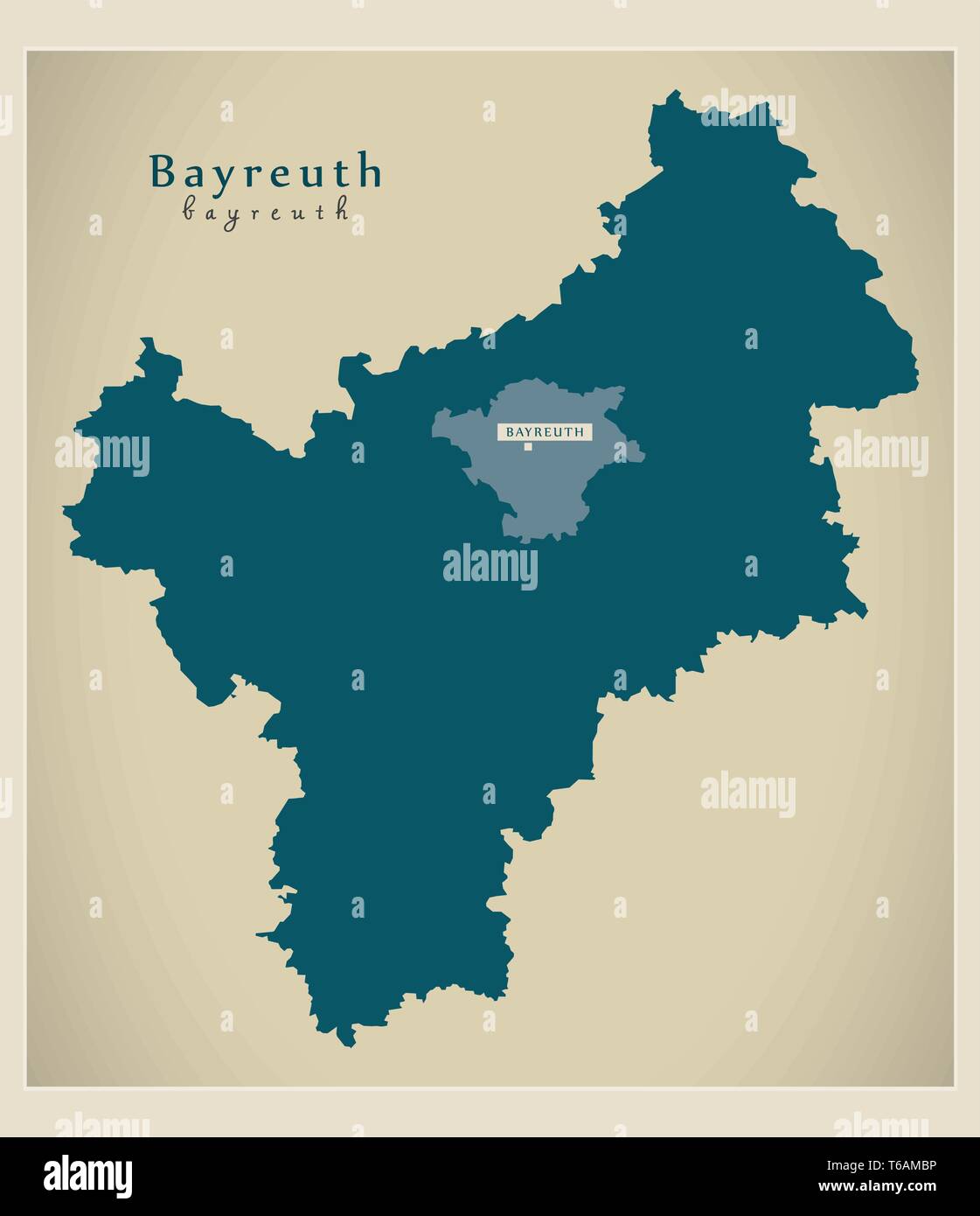 Modern Map - Bayreuth county of Bavaria DE Stock Vector Image & Art - Alamy