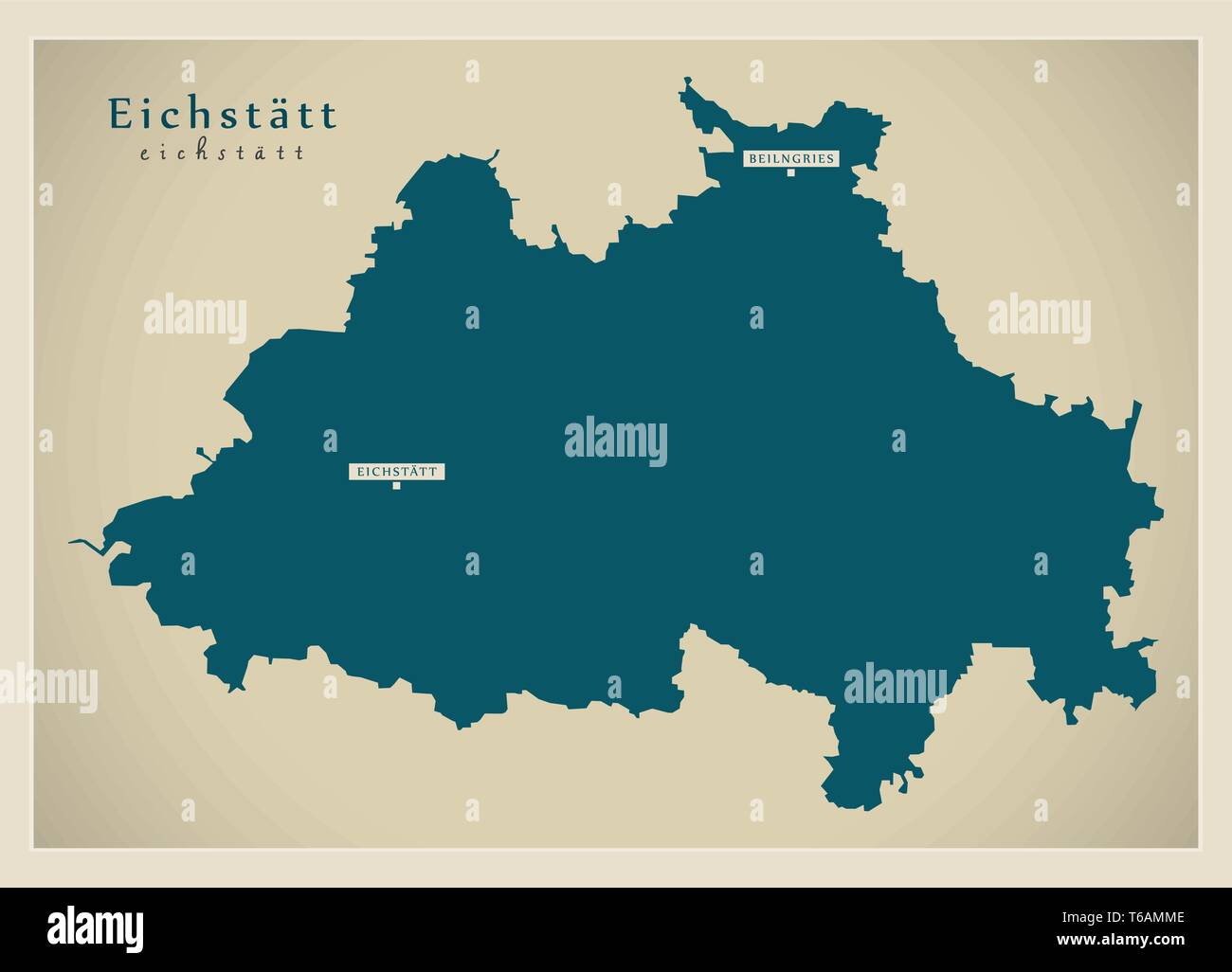 Modern Map - Eichstaett county of Bavaria DE Stock Vector Image & Art ...