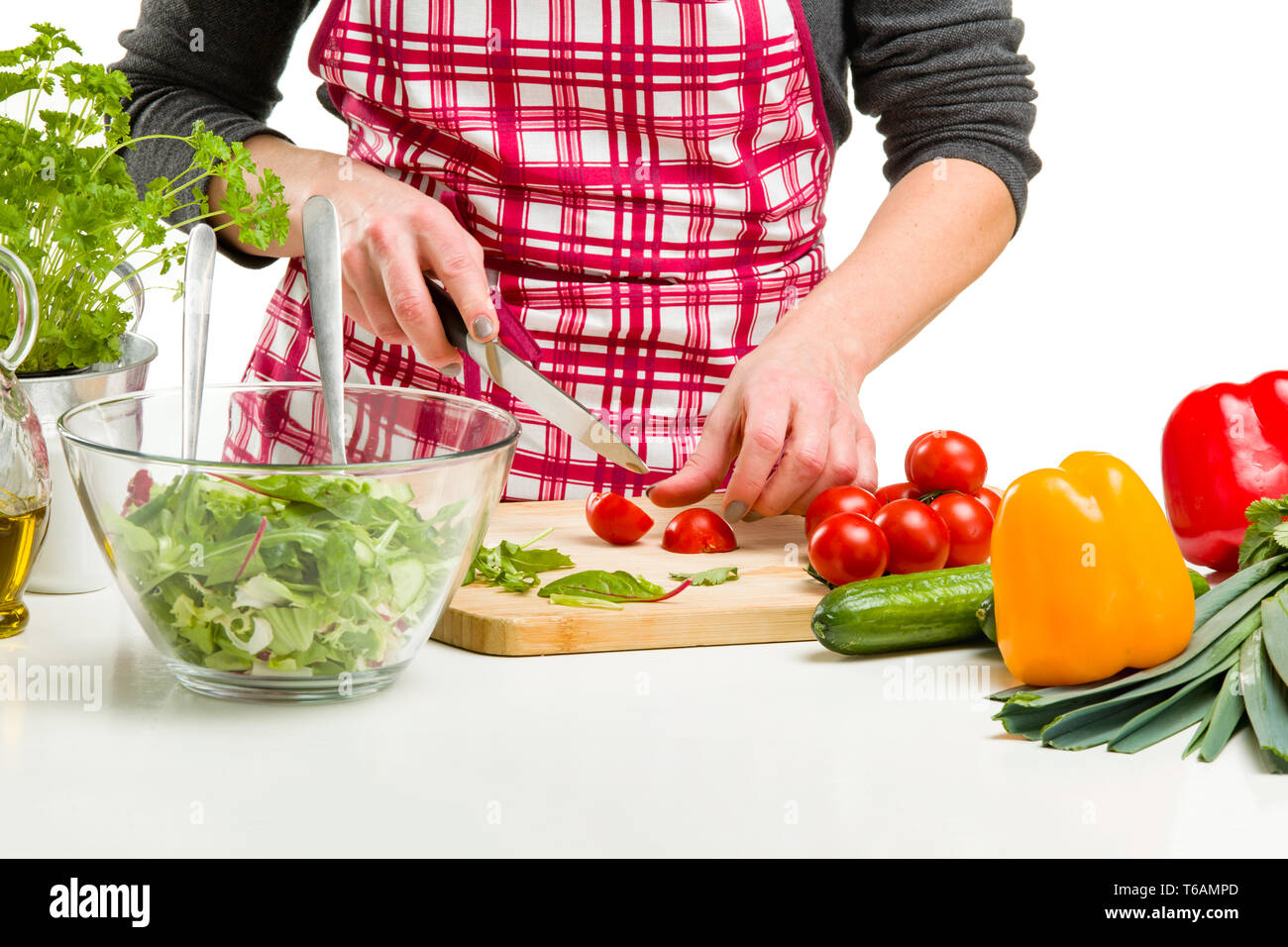Woman Cooking in the kitchen Stock Photo - Alamy