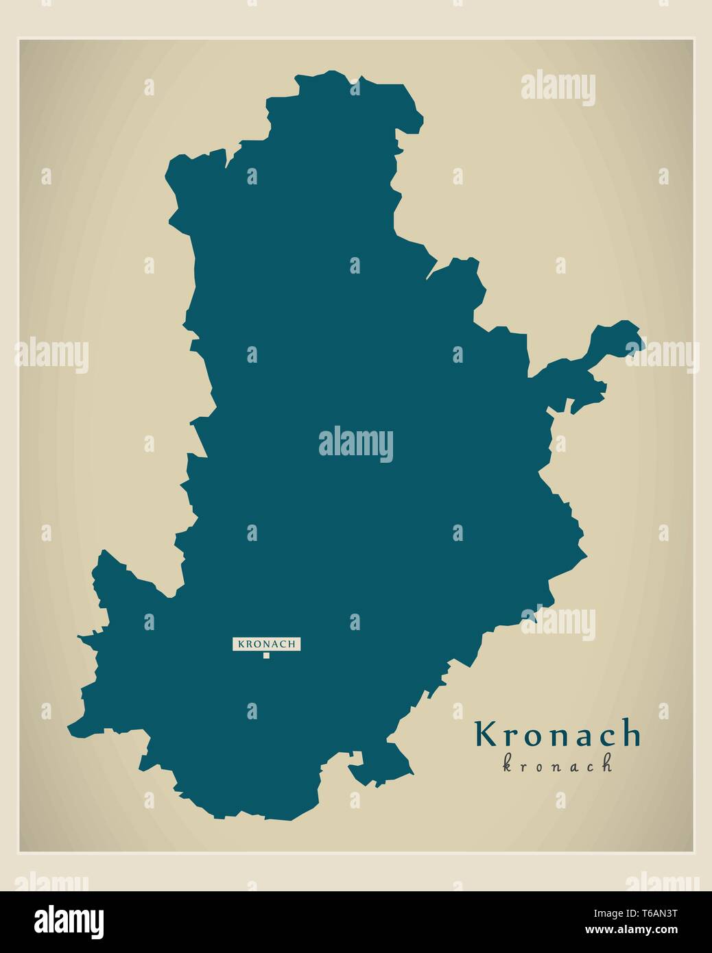 Modern Map - Kronach county of Bavaria DE Stock Vector Image & Art - Alamy