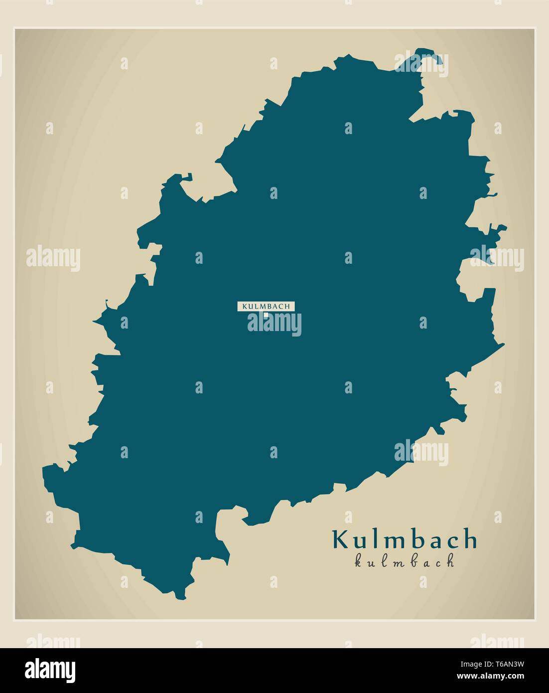 Modern Map - Kulmbach county of Bavaria DE Stock Vector Image & Art - Alamy