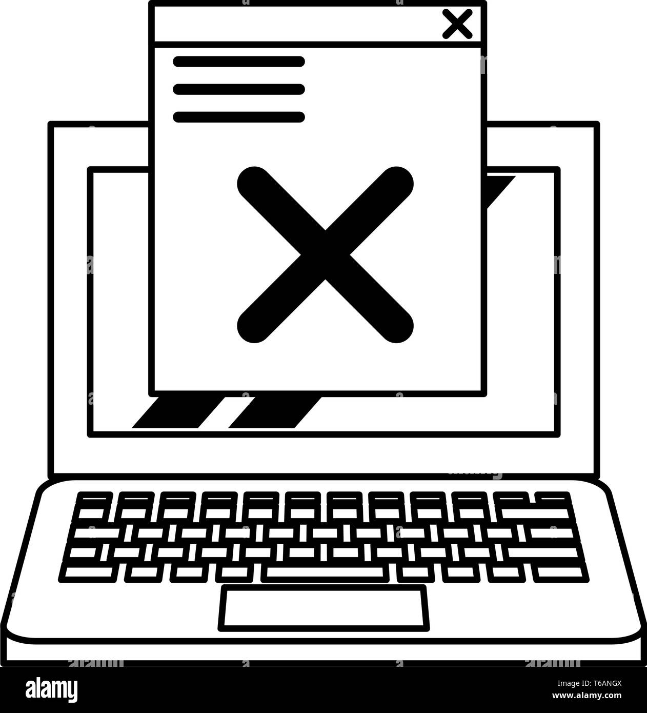 computer and broken web site Stock Vector Image & Art - Alamy