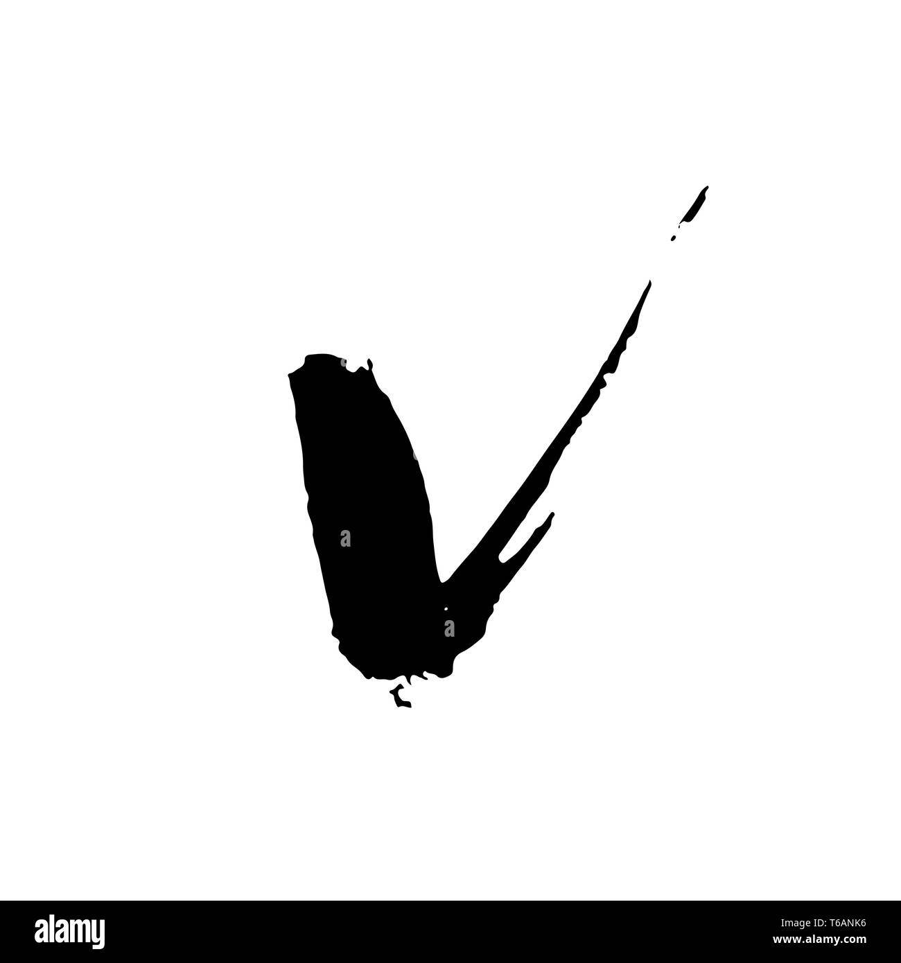 Check mark. Brush dry icon. Vector illustration Stock Vector Image ...