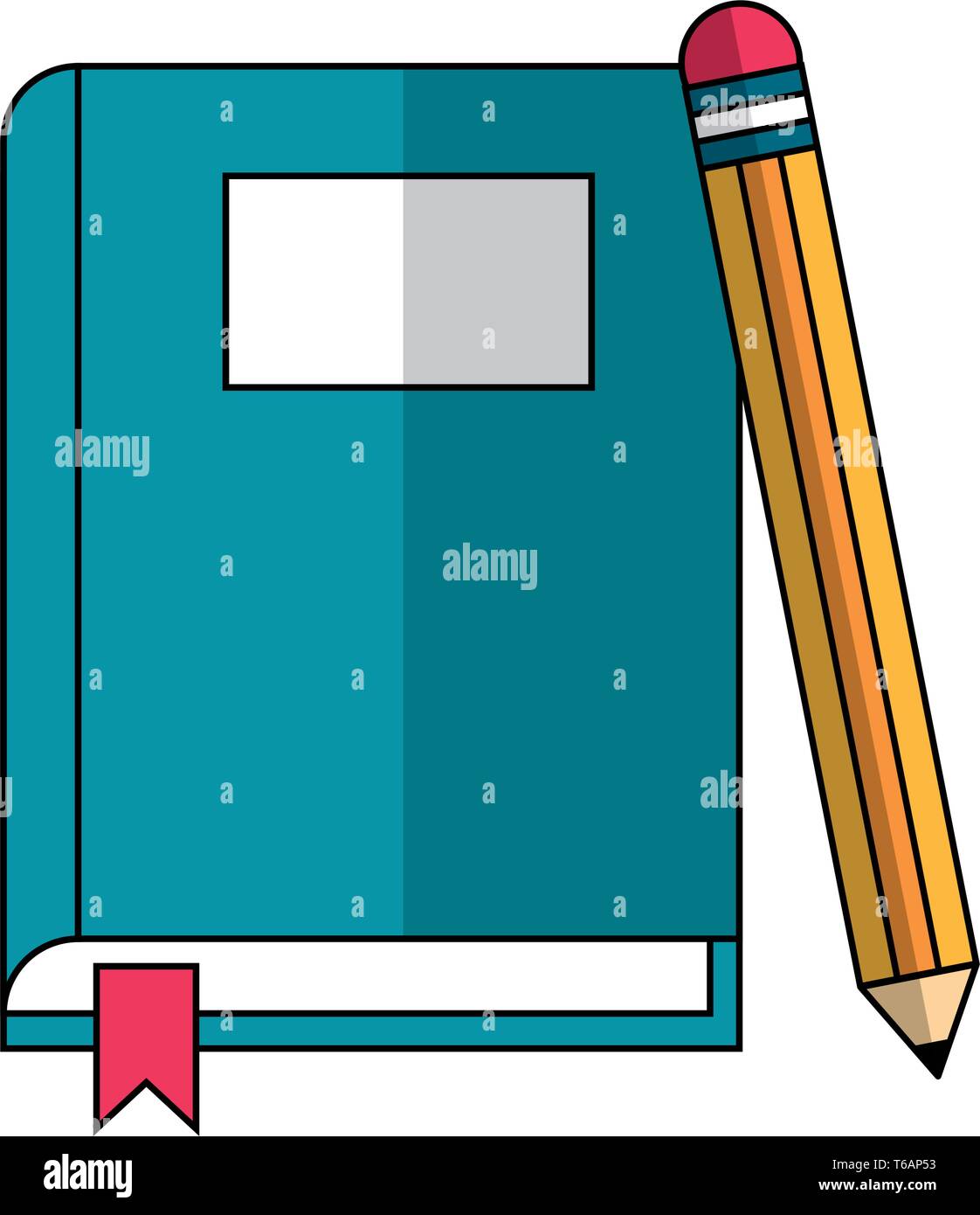book and pencil Stock Vector Image & Art - Alamy