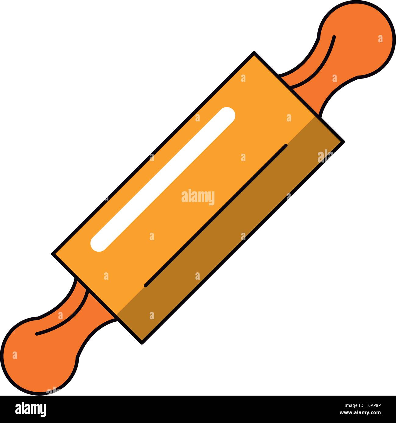 Kitchen rolling pin isolated Stock Vector Image & Art - Alamy