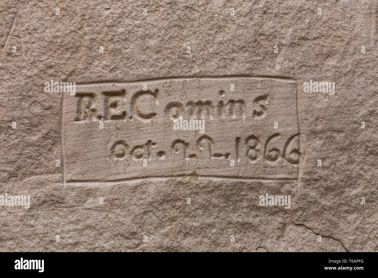 In 1866, R. E. Comins carved his name in Inscription Rock, now in El ...