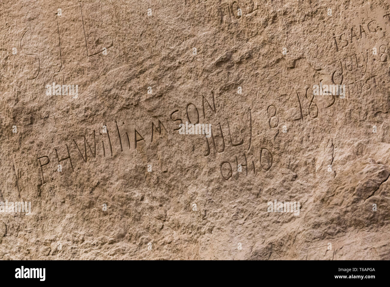 In 1858 P. H. Williamson carved his name in Inscription Rock while on a ...