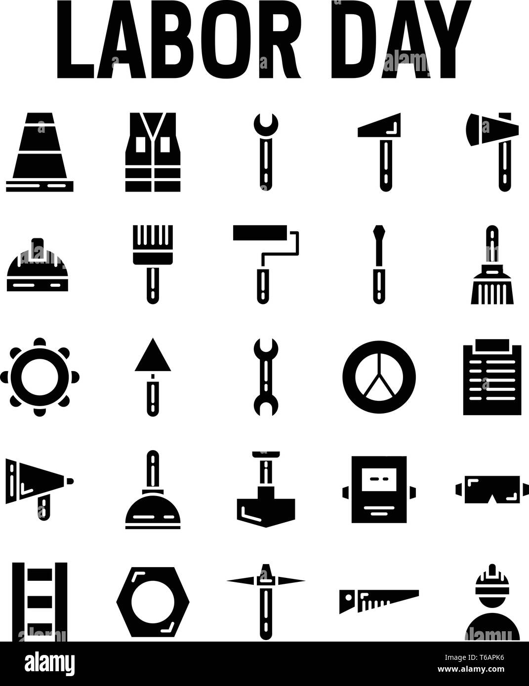 Set of Labor Day icon or logo Stock Vector Image & Art - Alamy