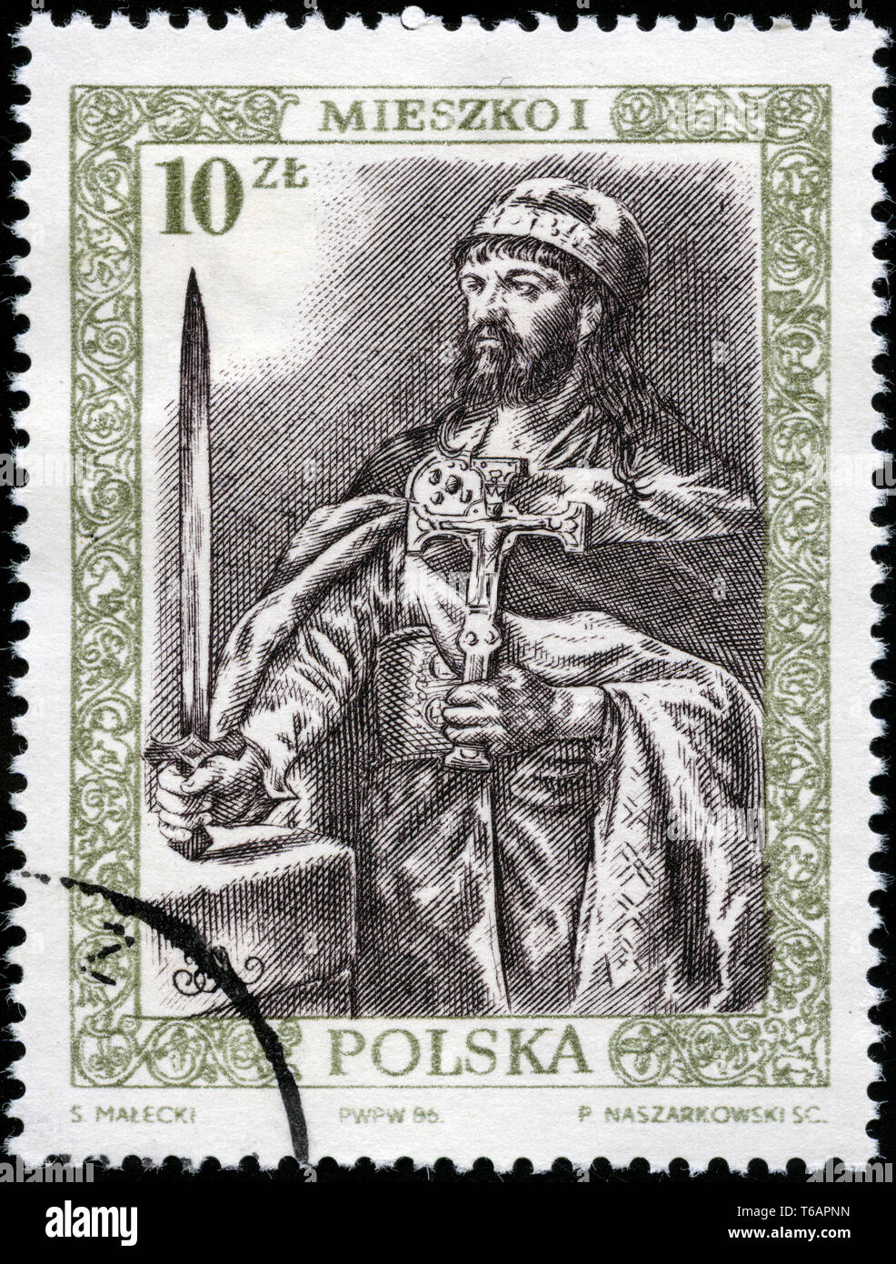 Postage stamp from Poland in the Portraits of Polish Rulers series ...