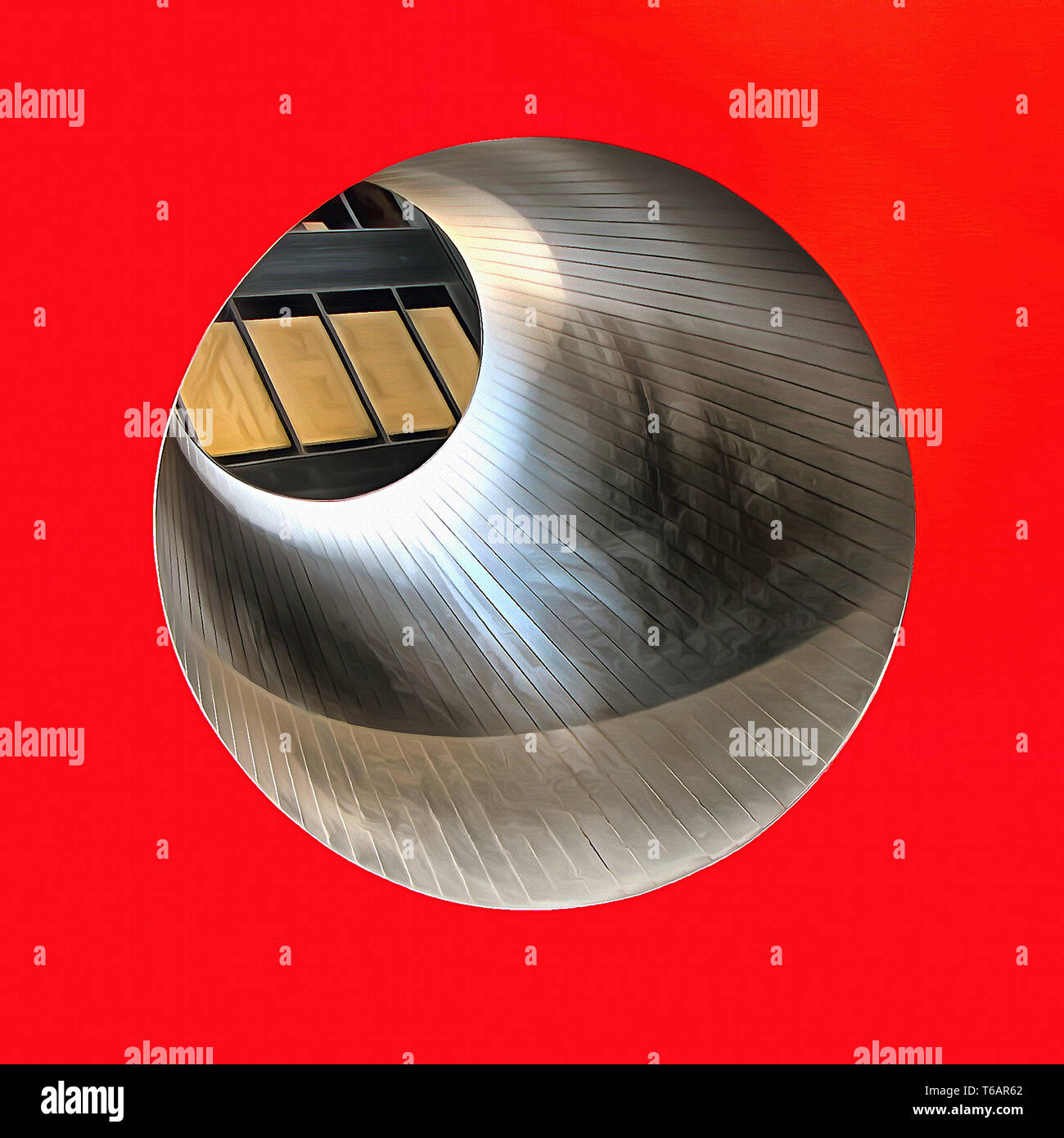 Inside the red cube Stock Photo - Alamy
