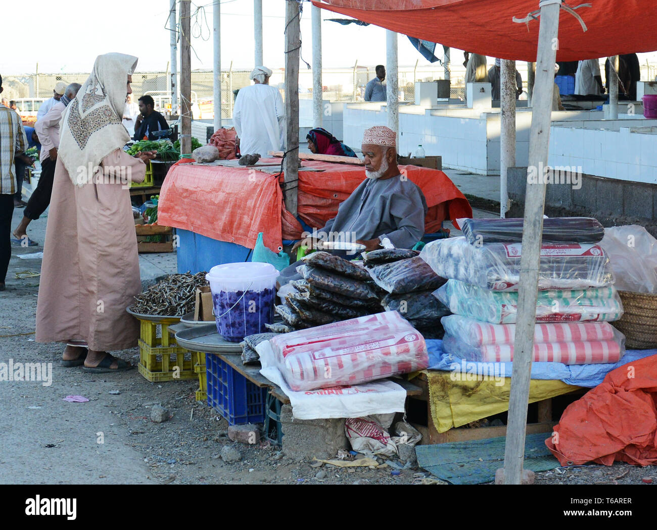 The vibrant Barka market in Oman Stock Photo - Alamy