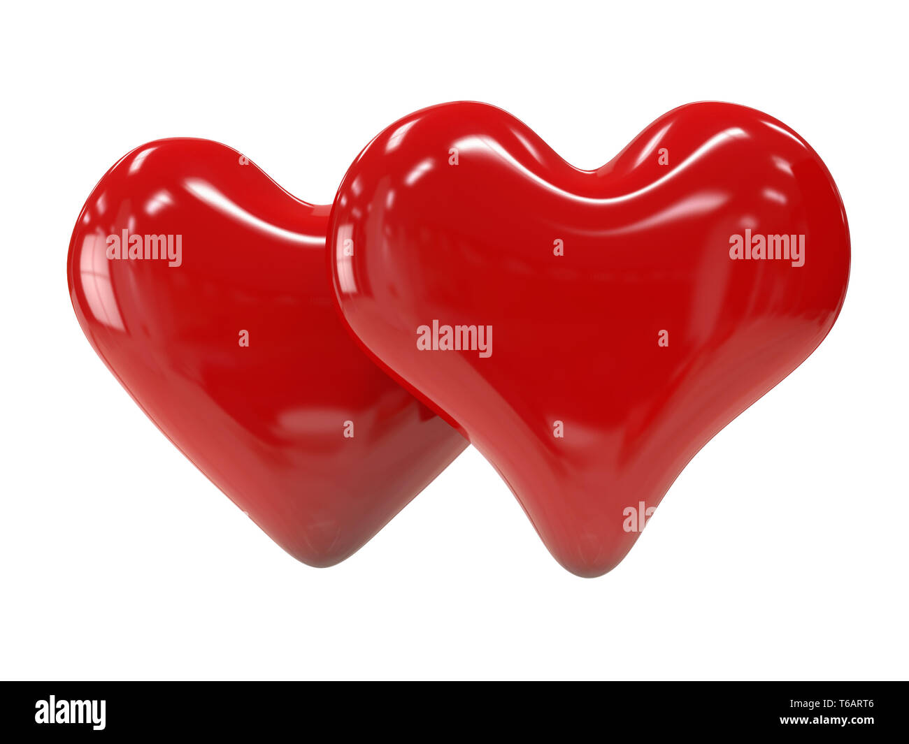 Two isolated heart Stock Photo - Alamy