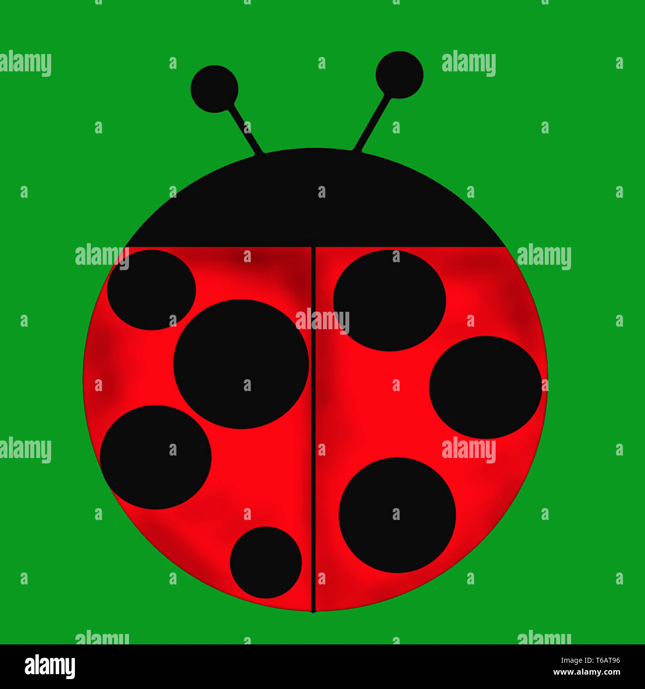 ladybug on the green Stock Photo - Alamy