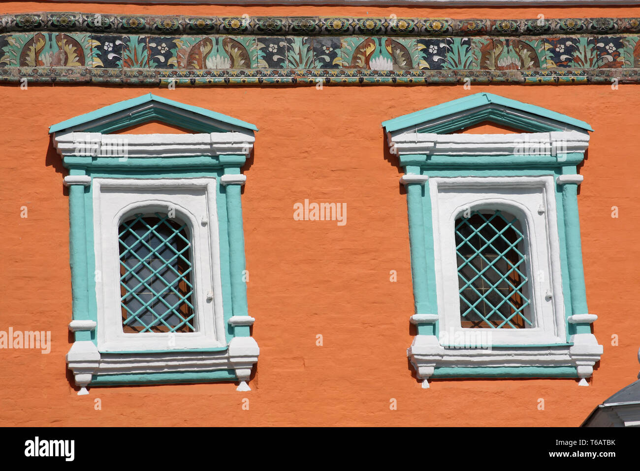 Church windows of a Russian Orthodox church in Moscow Stock Photo - Alamy