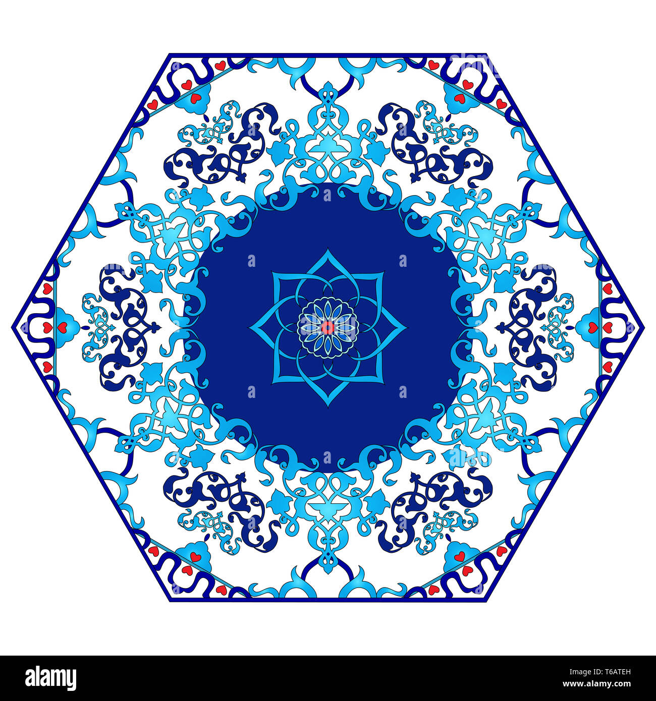 Antique ottoman turkish pattern vector design eighty four Stock Photo ...
