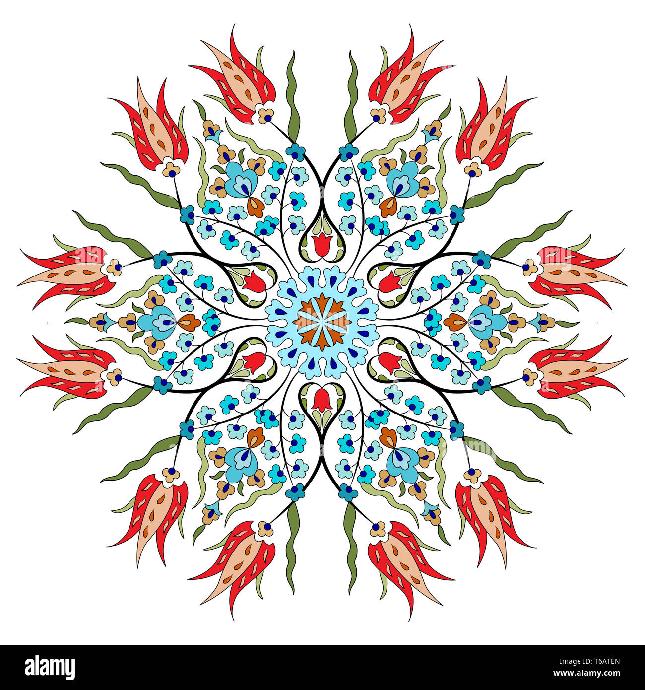 Antique ottoman turkish pattern vector design eighty nine Stock Photo ...