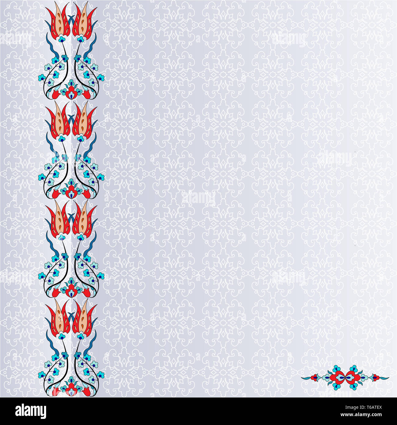 Antique ottoman turkish pattern vector design ninety four Stock Photo ...