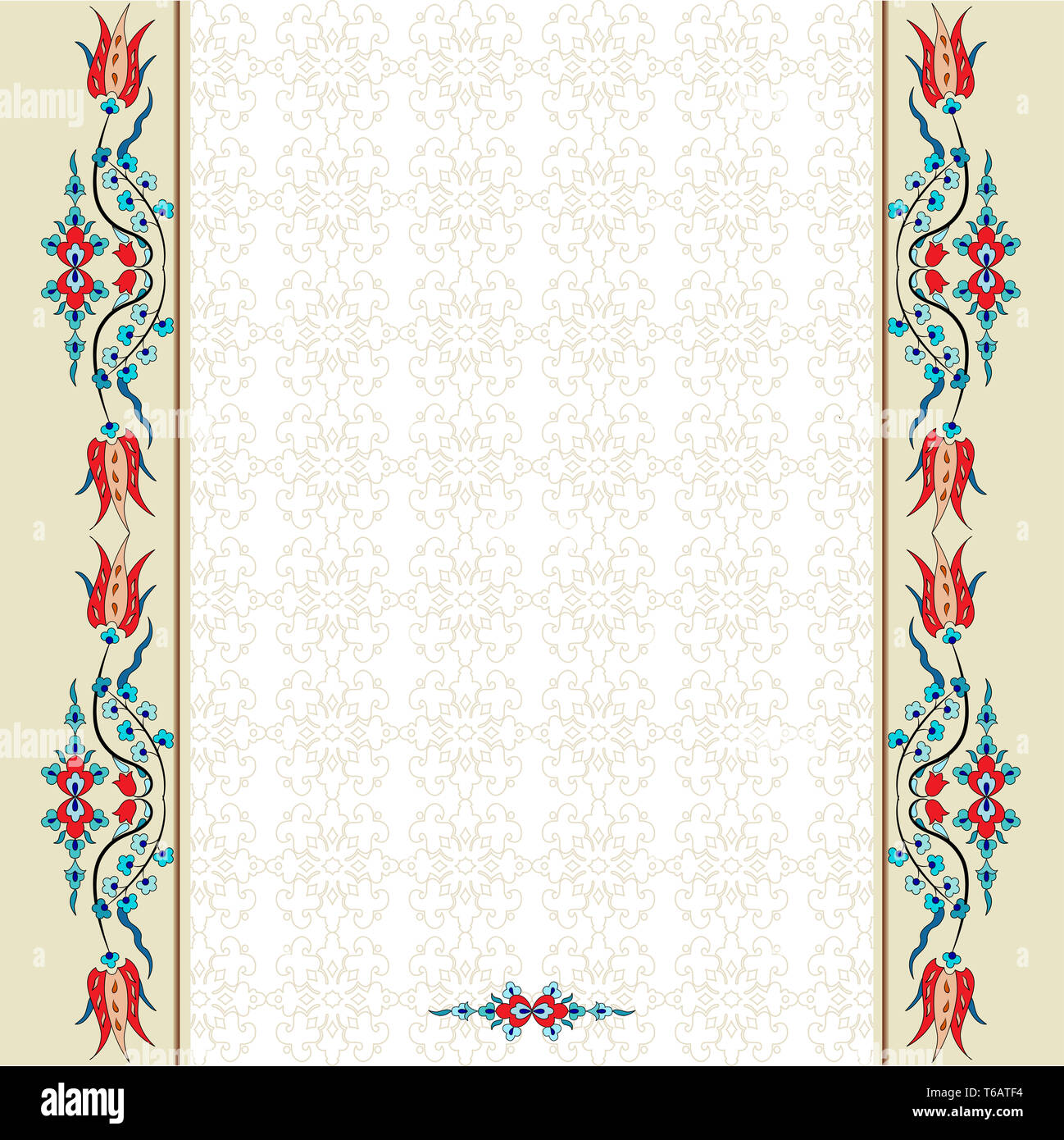 Antique ottoman turkish pattern vector design ninety three Stock Photo ...