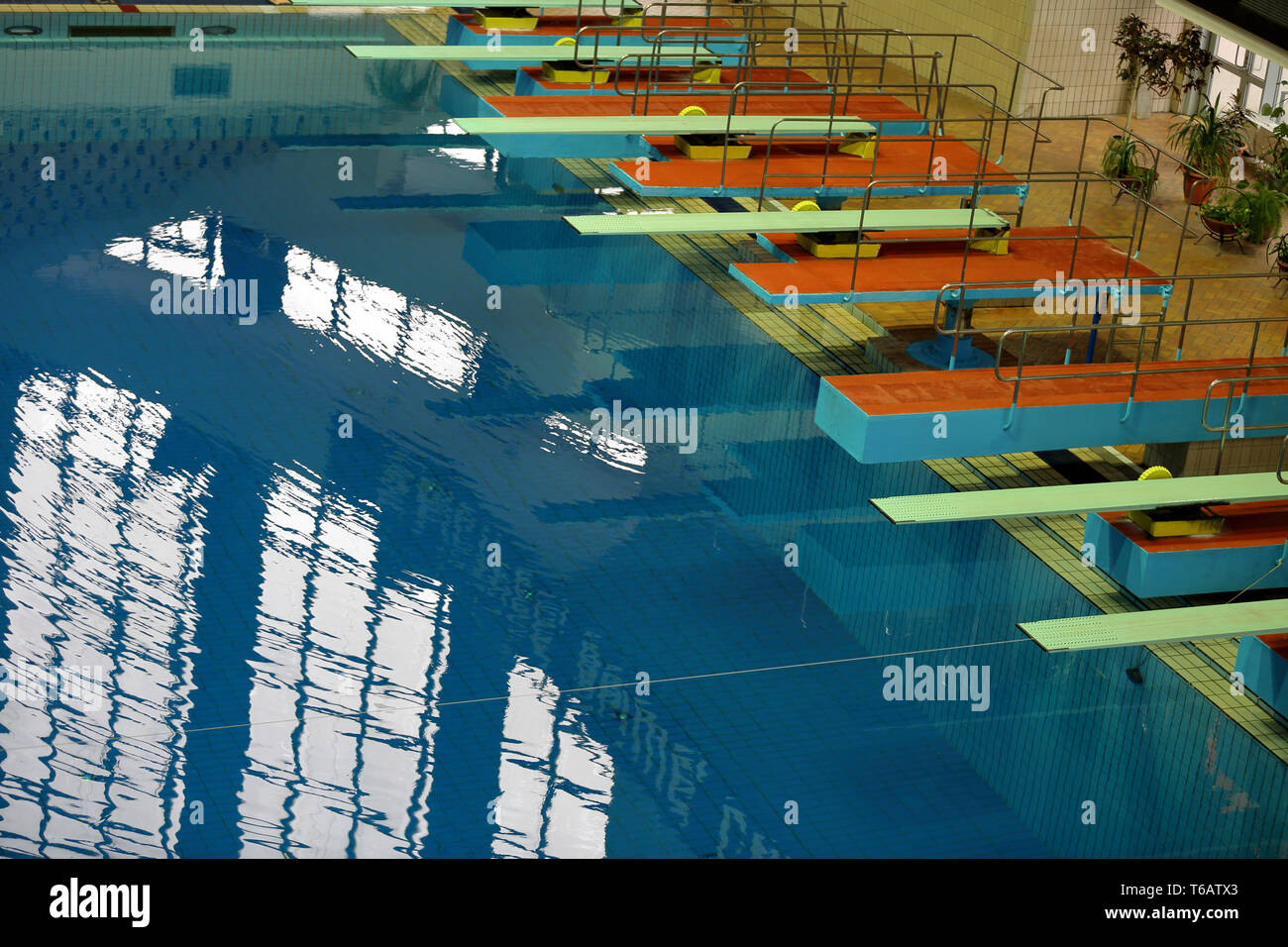 Stand for a jump in the swimming pool Stock Photo - Alamy