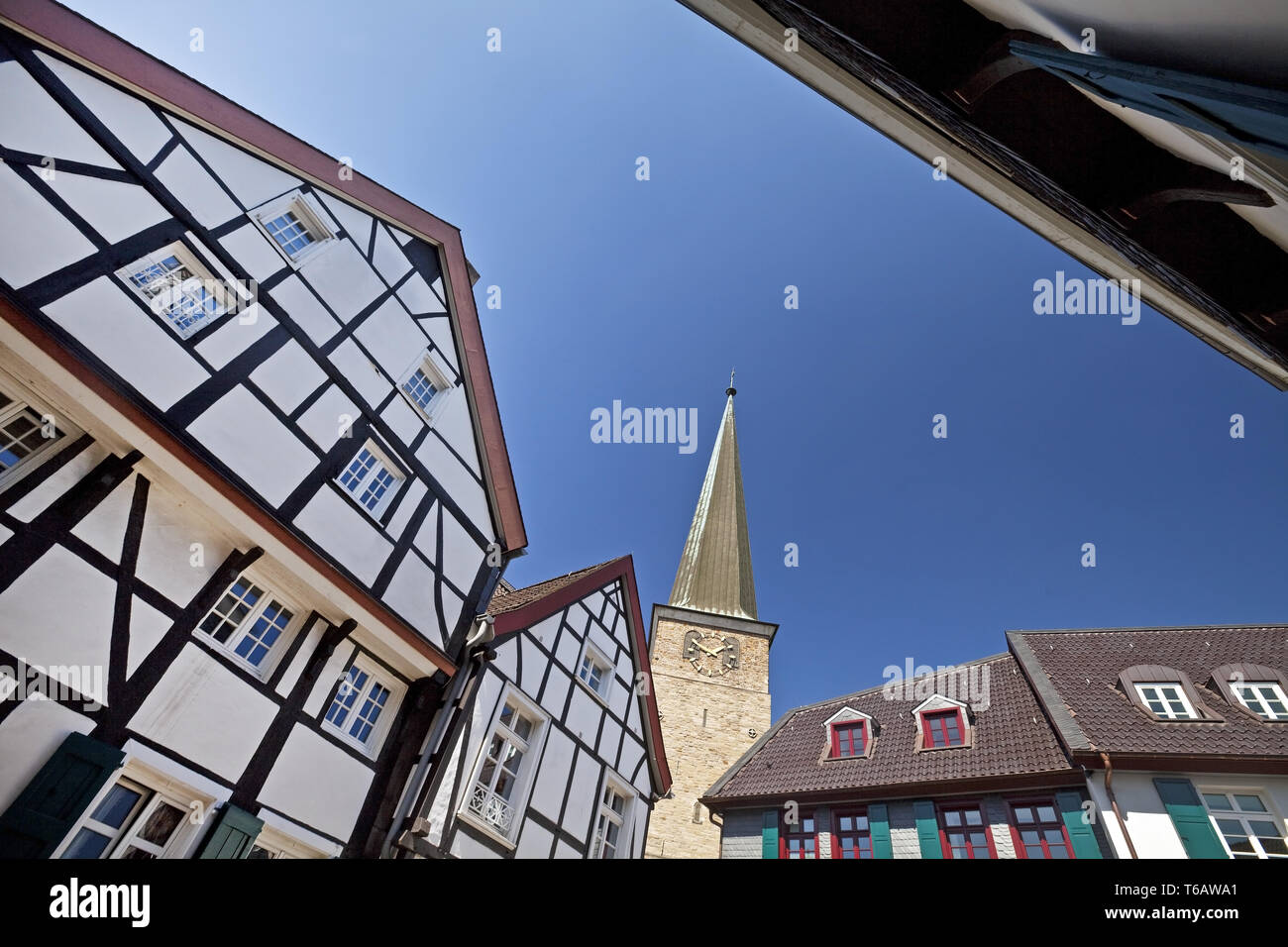 old town with St. Peters Church in Muelheim an der Ruhr, North Rhine ...
