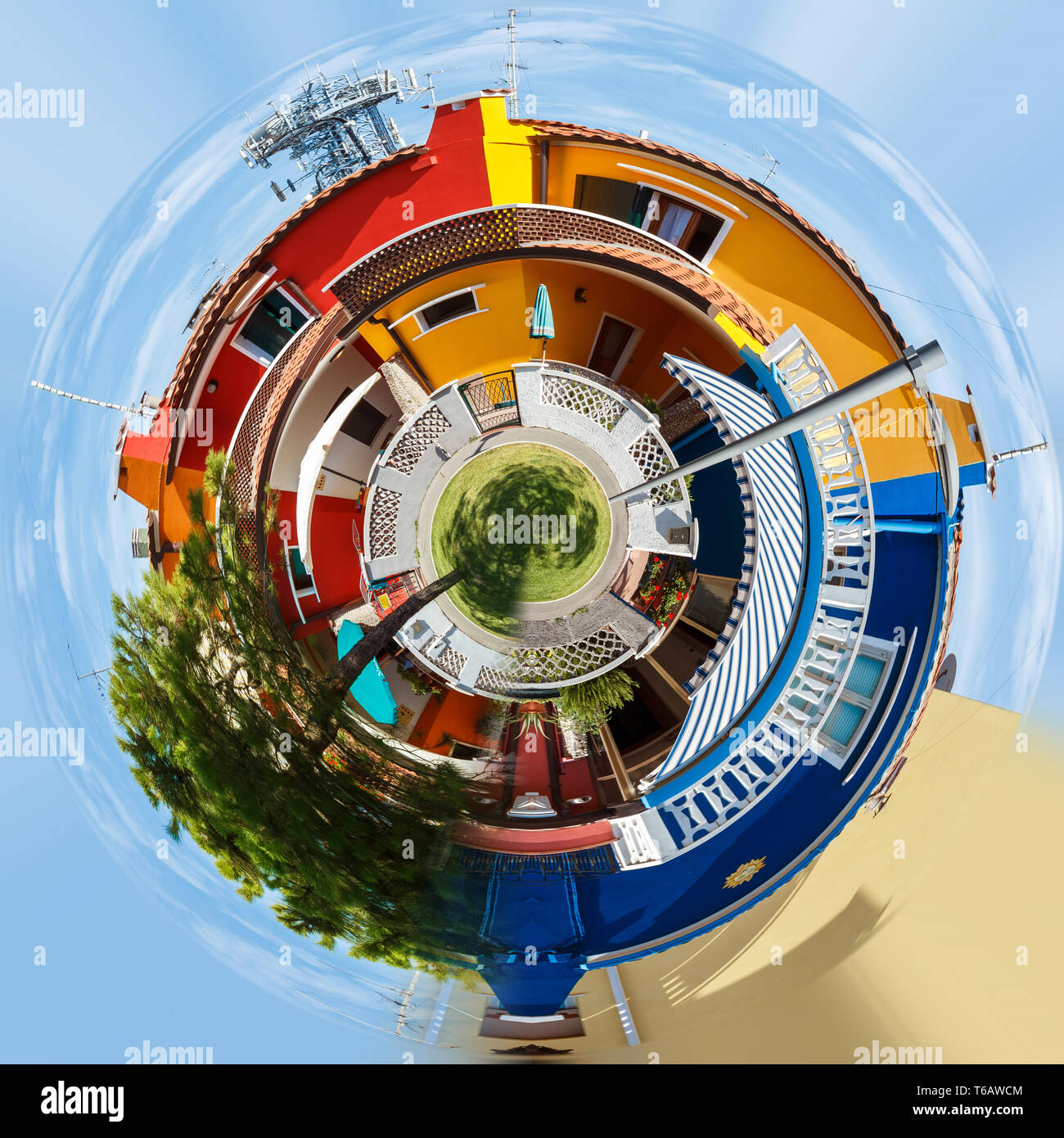 Colorful buildings in italian street Stock Photo - Alamy