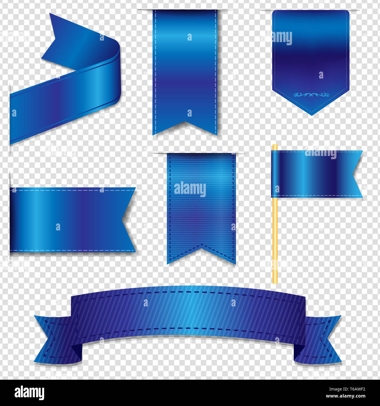 Dark blue ribbons hi-res stock photography and images - Alamy