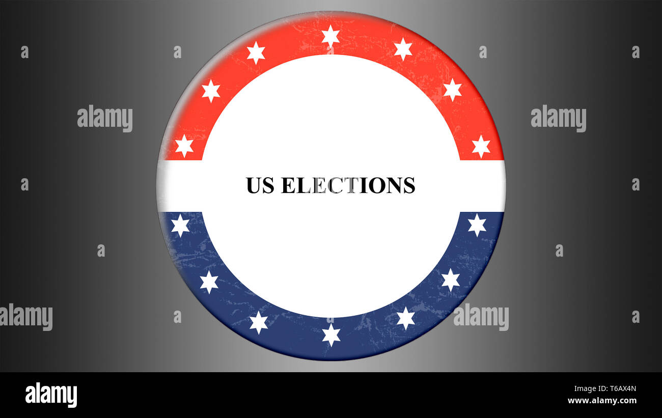 illustration banner with round shape american flag. Presidental ...