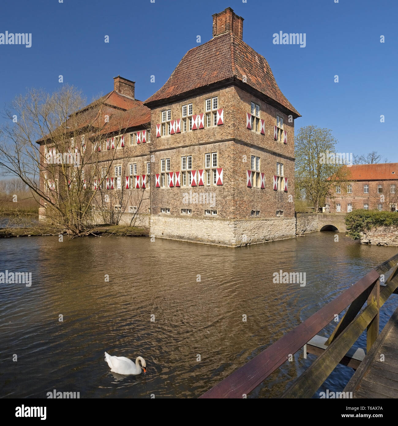 water castle Oberwerries, Hamm, Ruhr Area, North Rhine-Westphalia ...