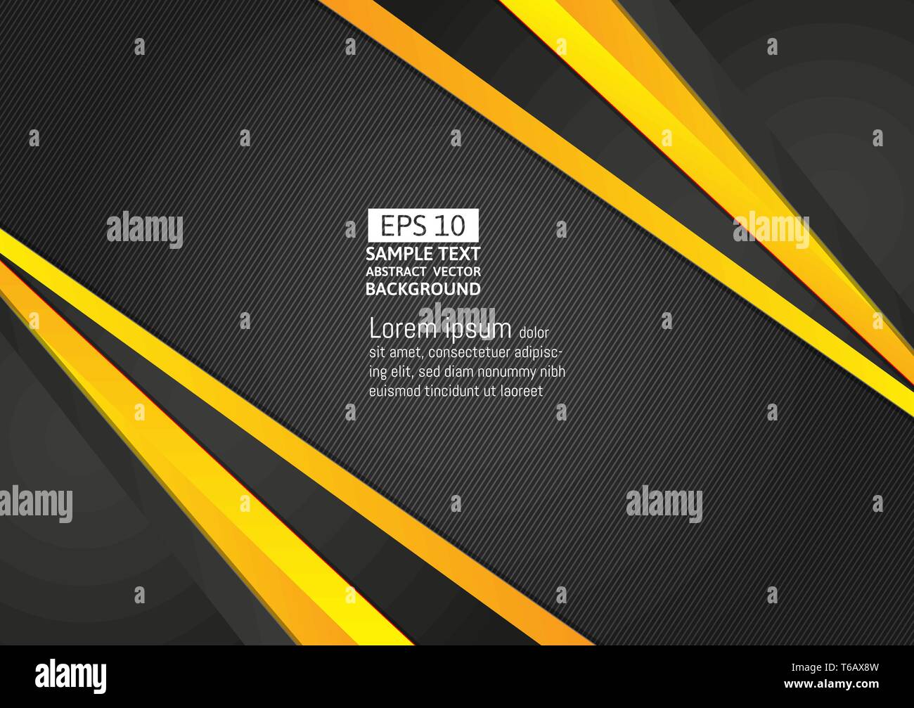 Abstract geometric black and yellow color background with copy space ...