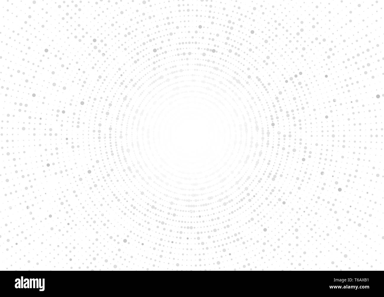 Gray vector geometric circle abstract on white background. Dotted ...