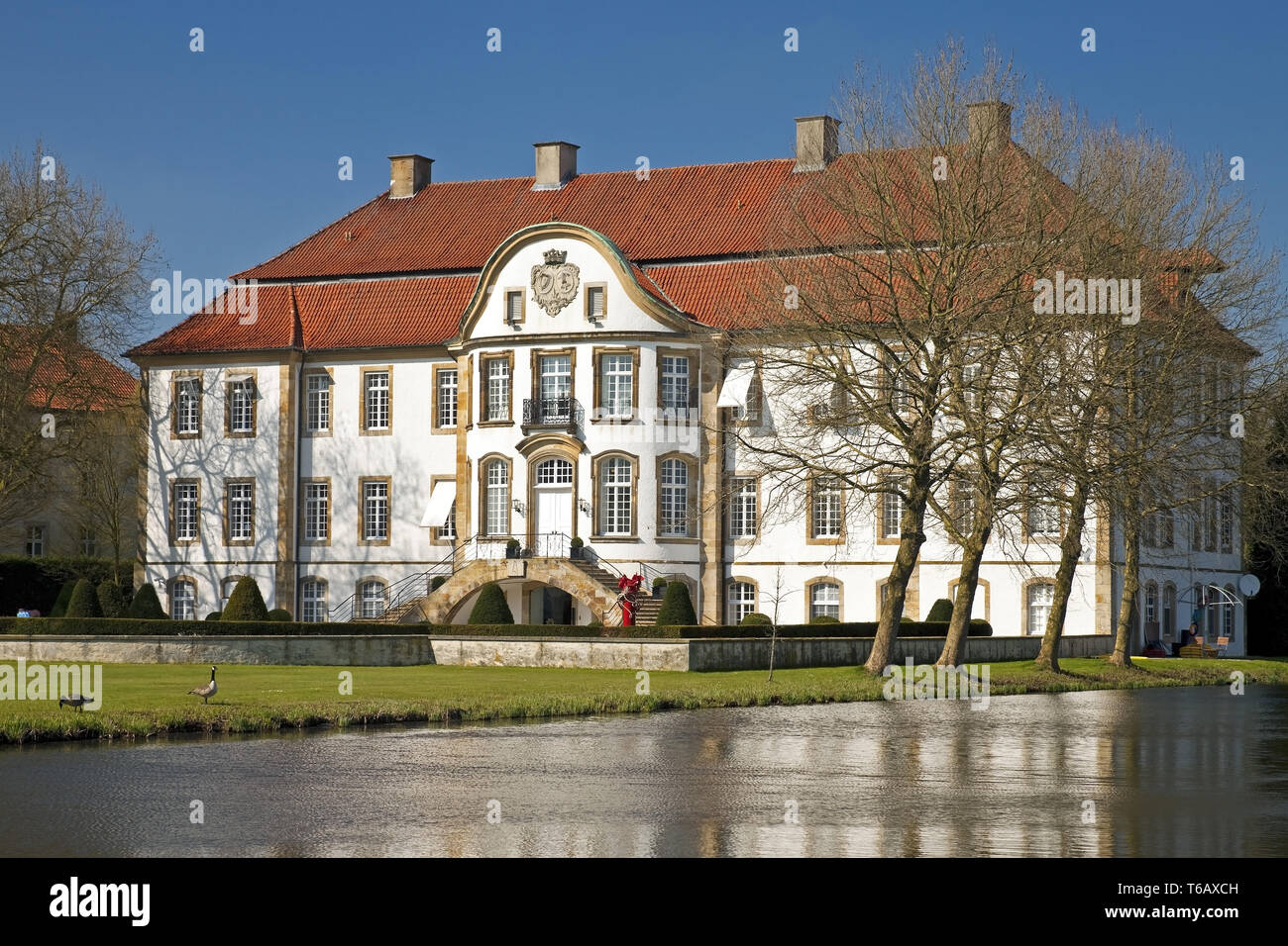 Schloss von Ketteler, castle Harkotten, Sassenberg, Muensterland, North ...