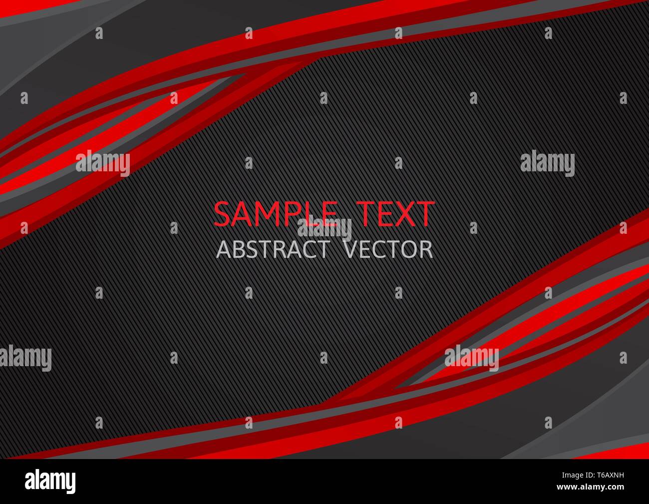 Red and Black color, abstract vector background with copy space, modern ...