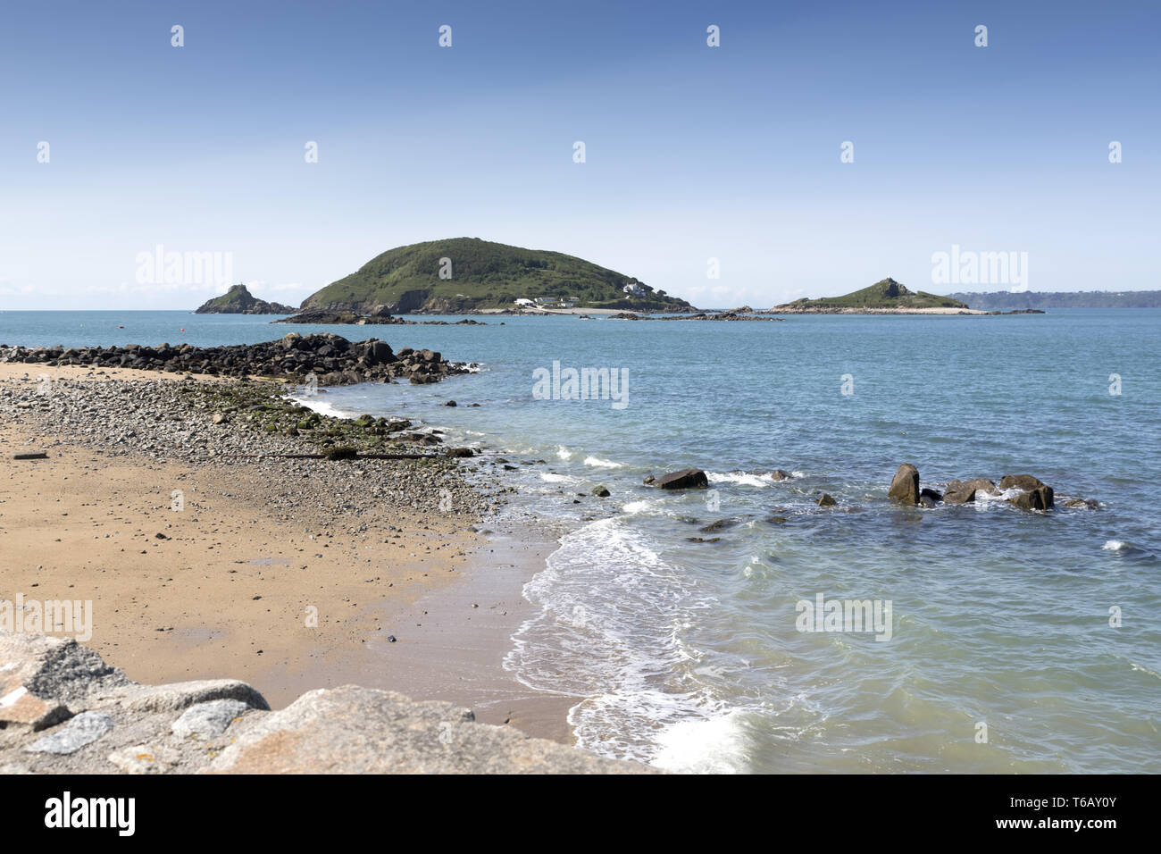 Beautiful Beach on Jersey Island, Channel Islands, Europe Stock Photo ...