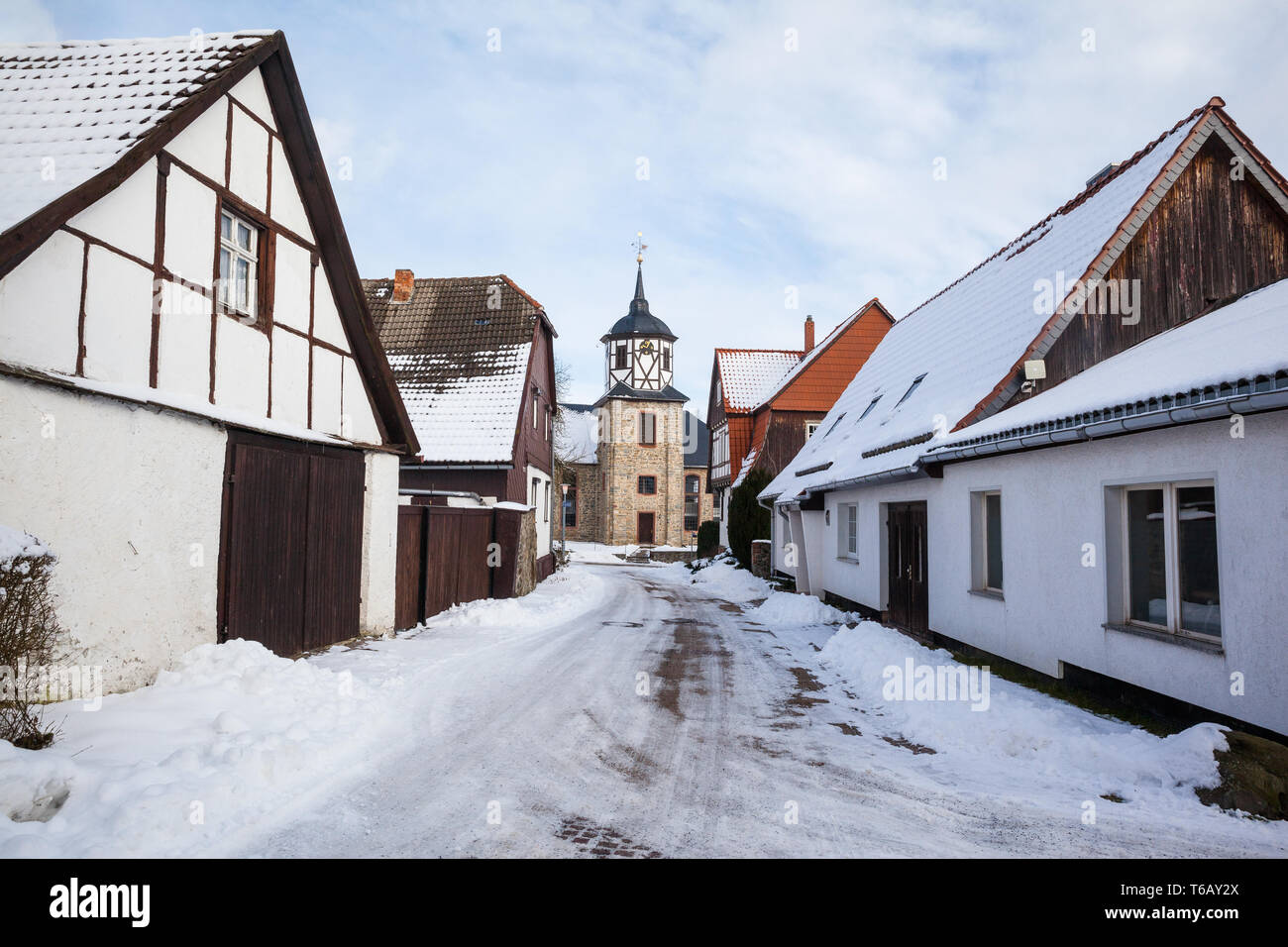 The small Village Strassberg in Saxony-Anhalt, Germany Stock Photo - Alamy