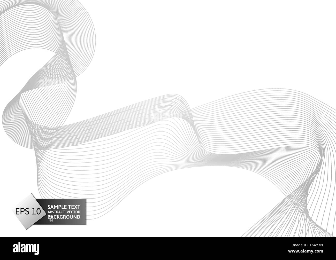 New design wave gray color abstract on white background modern design ...