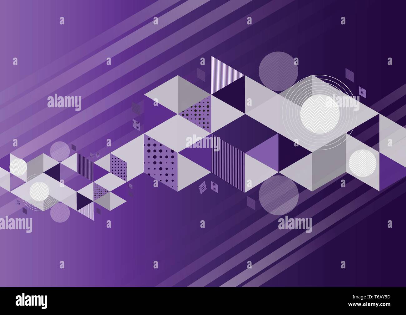 Purple color geometric abstract background vector illustration with ...