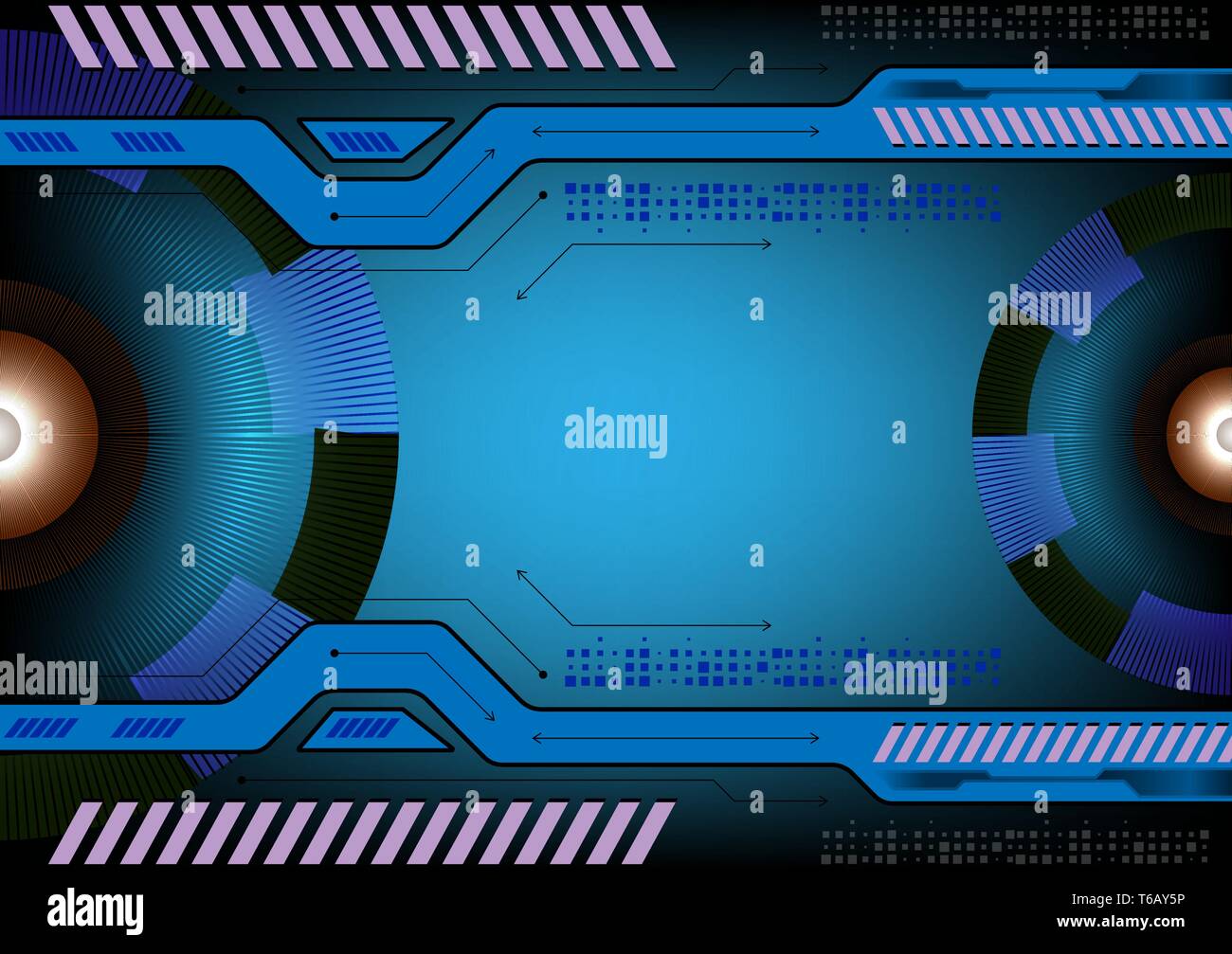 Blue color abstract background technology concept, vector illustration ...