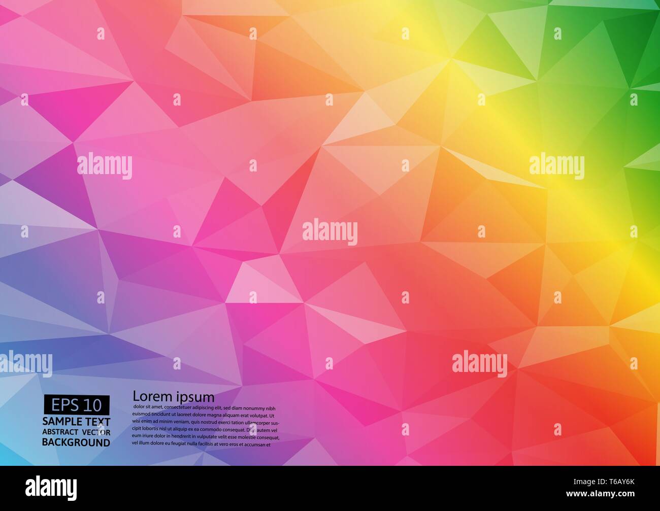 Rainbow color geometric triangular gradient illustration graphic vector ...