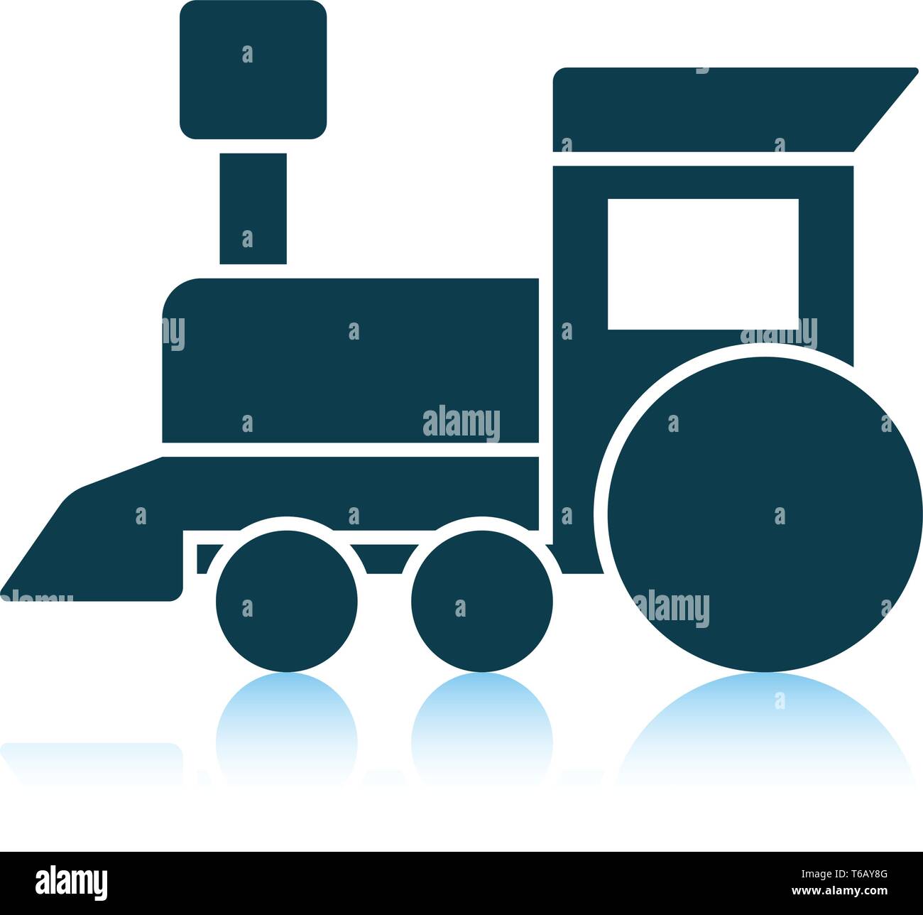 Train toy icon. Shadow reflection design. Vector illustration Stock ...