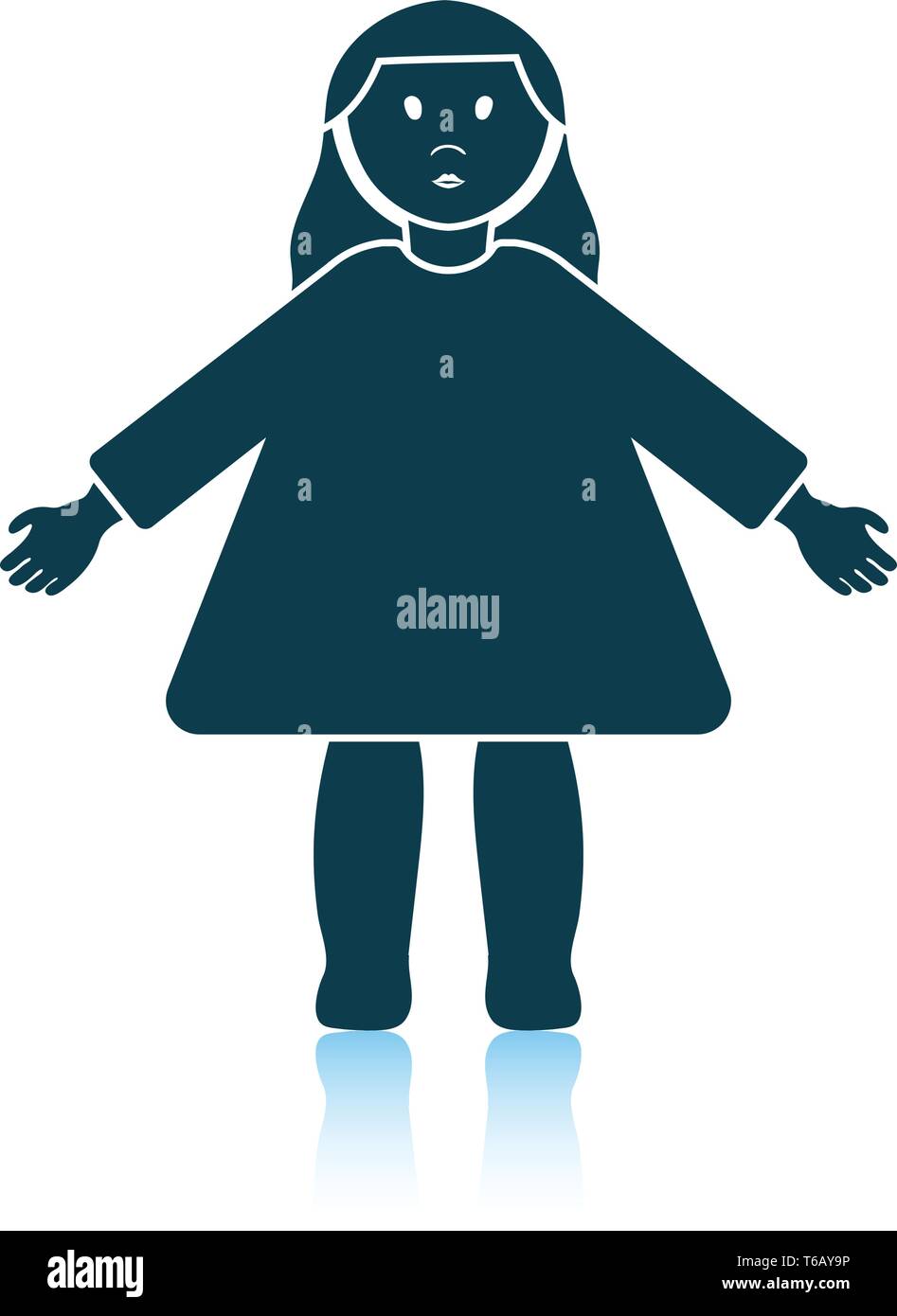 Doll shadow Stock Vector Images - Alamy