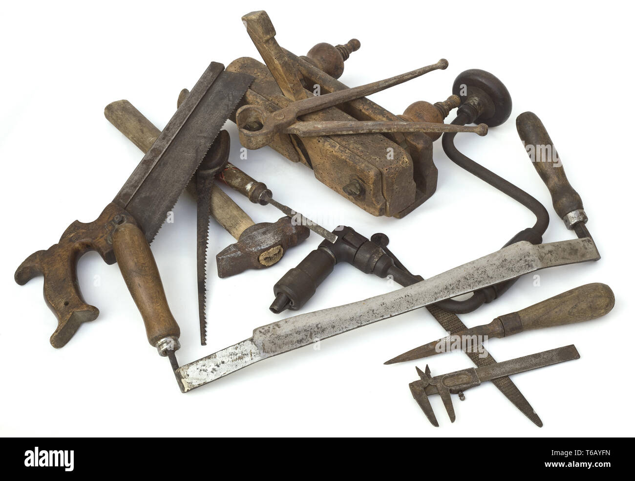 Old Carpenter Tools Stock Photo - Alamy